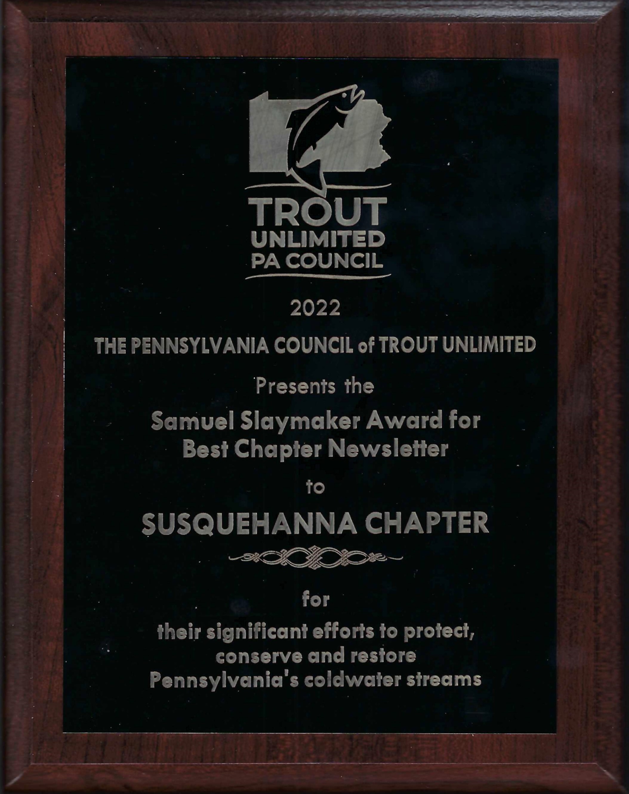 Chapter Newsletter – Susquehanna Chapter of Trout Unlimited